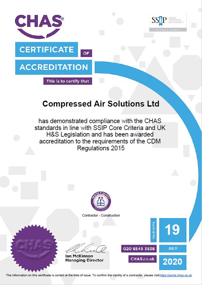 » CAS CHAS Certificate July 2019-20 | Compressed Air Solutions